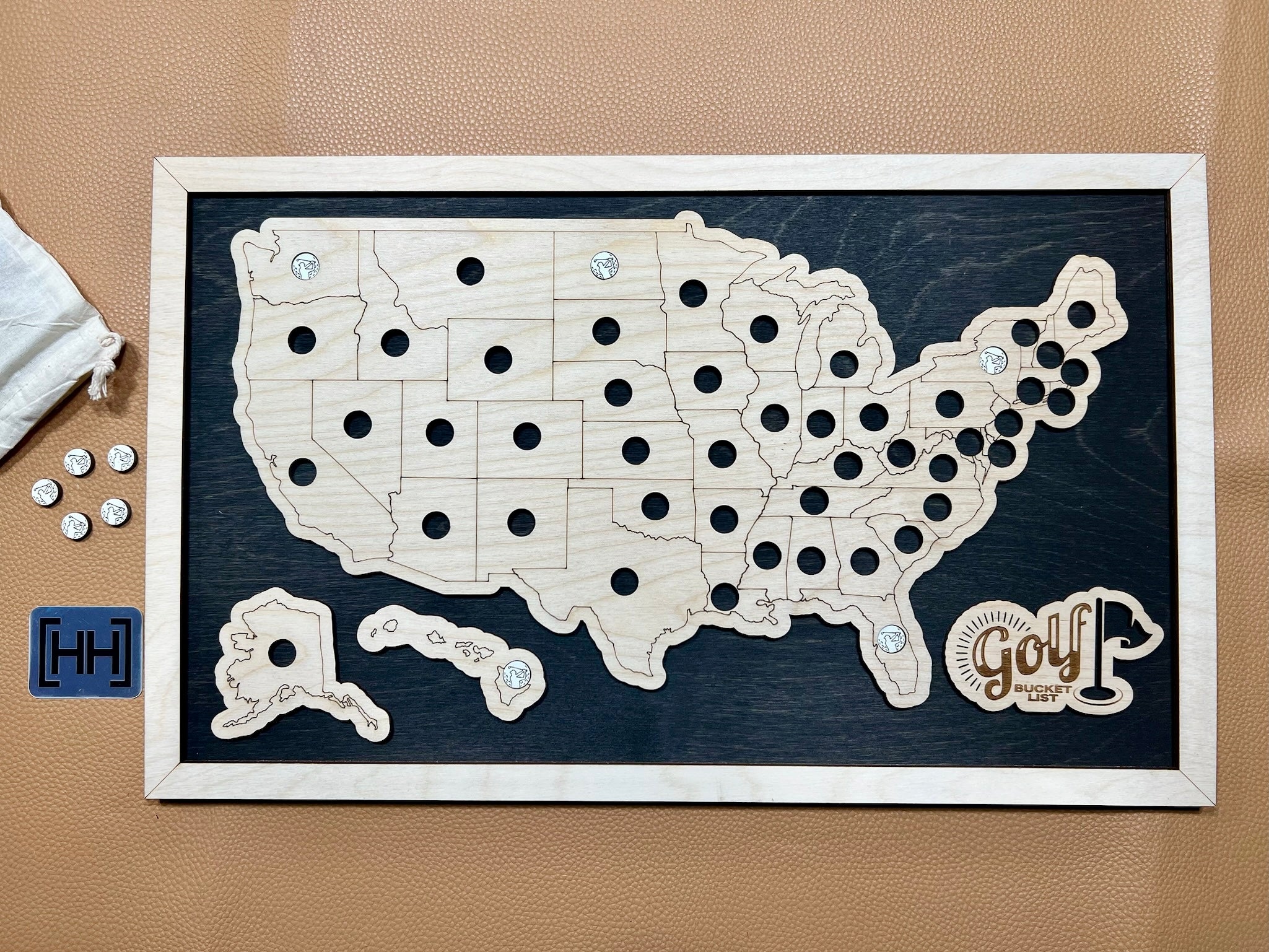 Every Chase | Golf Bucket List Map | 1-Per-State | Hyder Handcrafted
