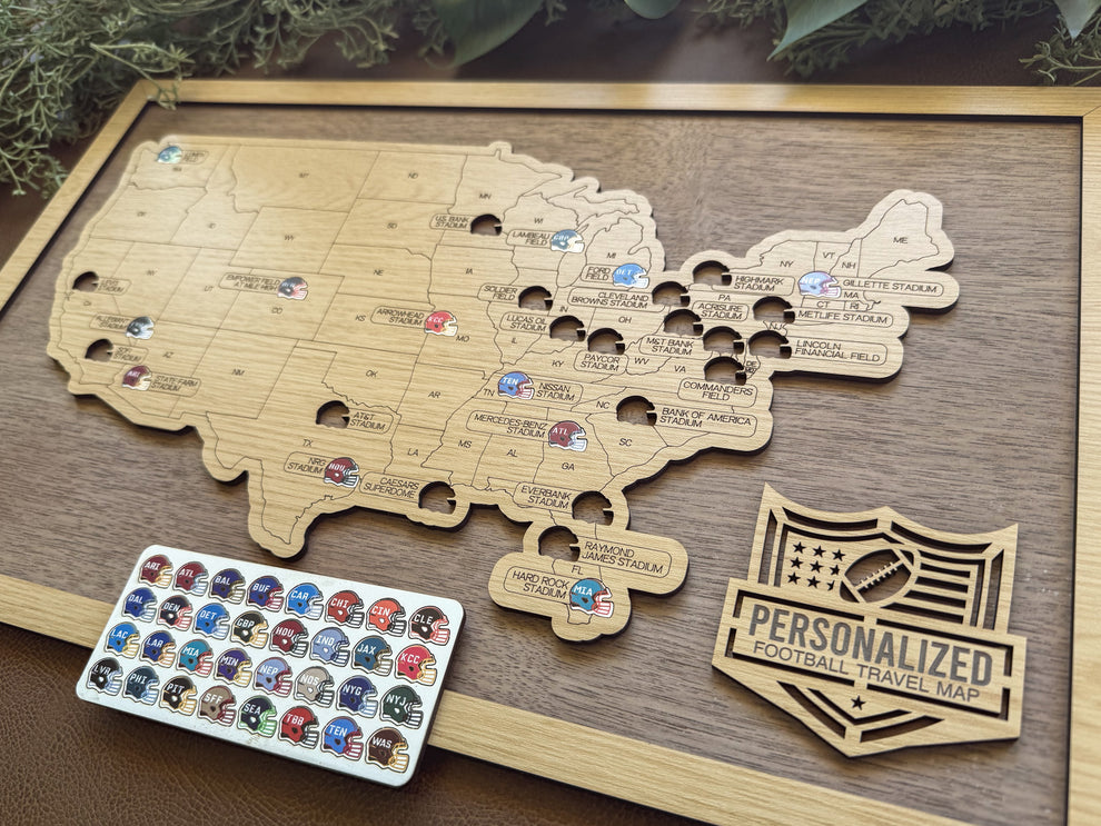 Pro Football Stadium Map – Track Stadium Visits with Tokens – Hyder ...