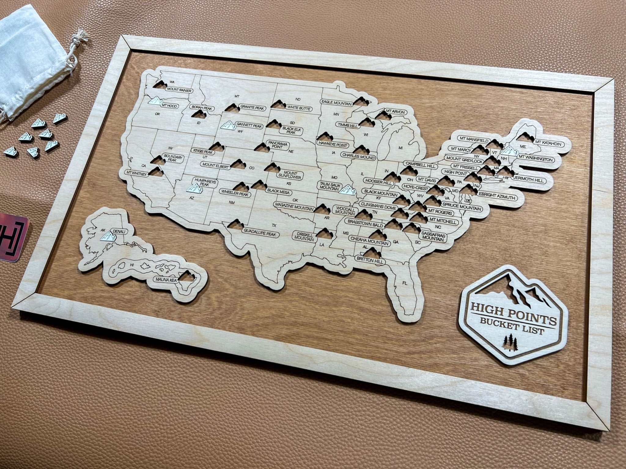 U.S. High Points Map – Track the Tallest Peak in Every State – Hyder ...